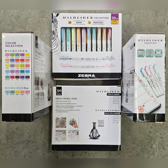 Zebra | Office | New 3ct Zebra Midliner Collection | Poshmark